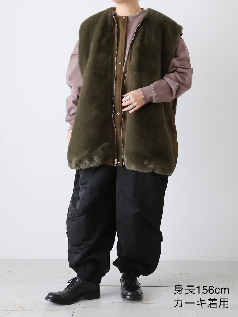 ALWEL リバーシブルスリーブレスジャケット [CRINY FUR-1] – CREER